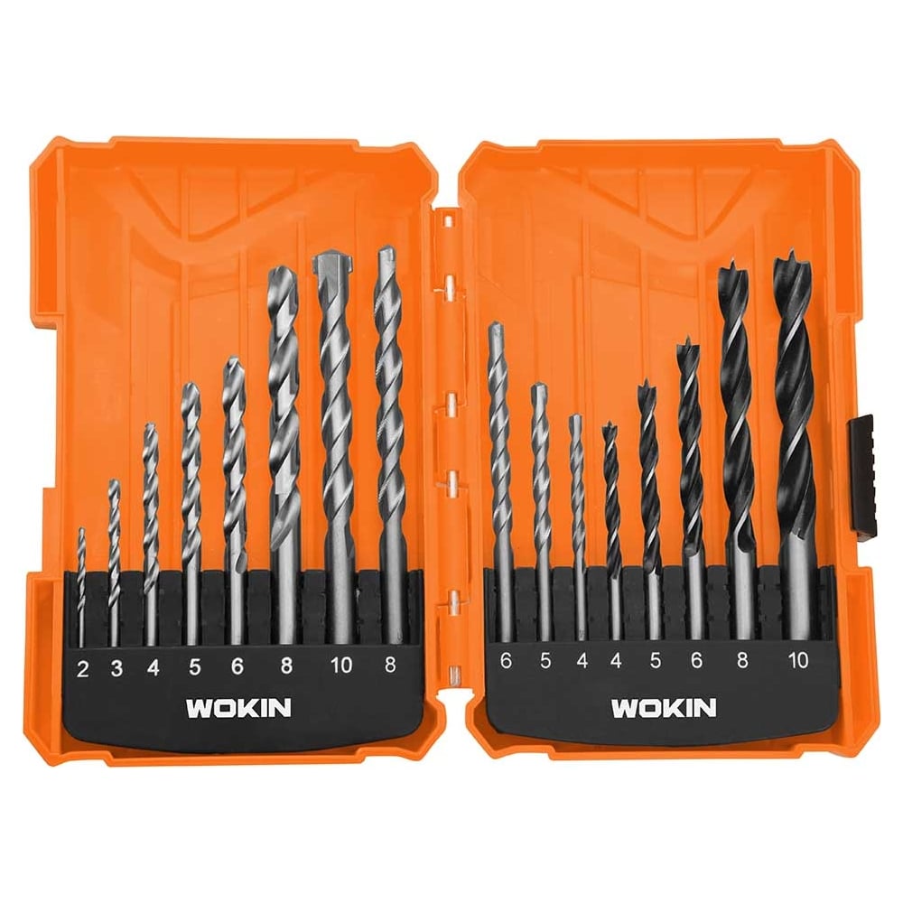Набор универсальных спиральных сверл HSS 16 шт Wokin 1352960 - выгодная ...