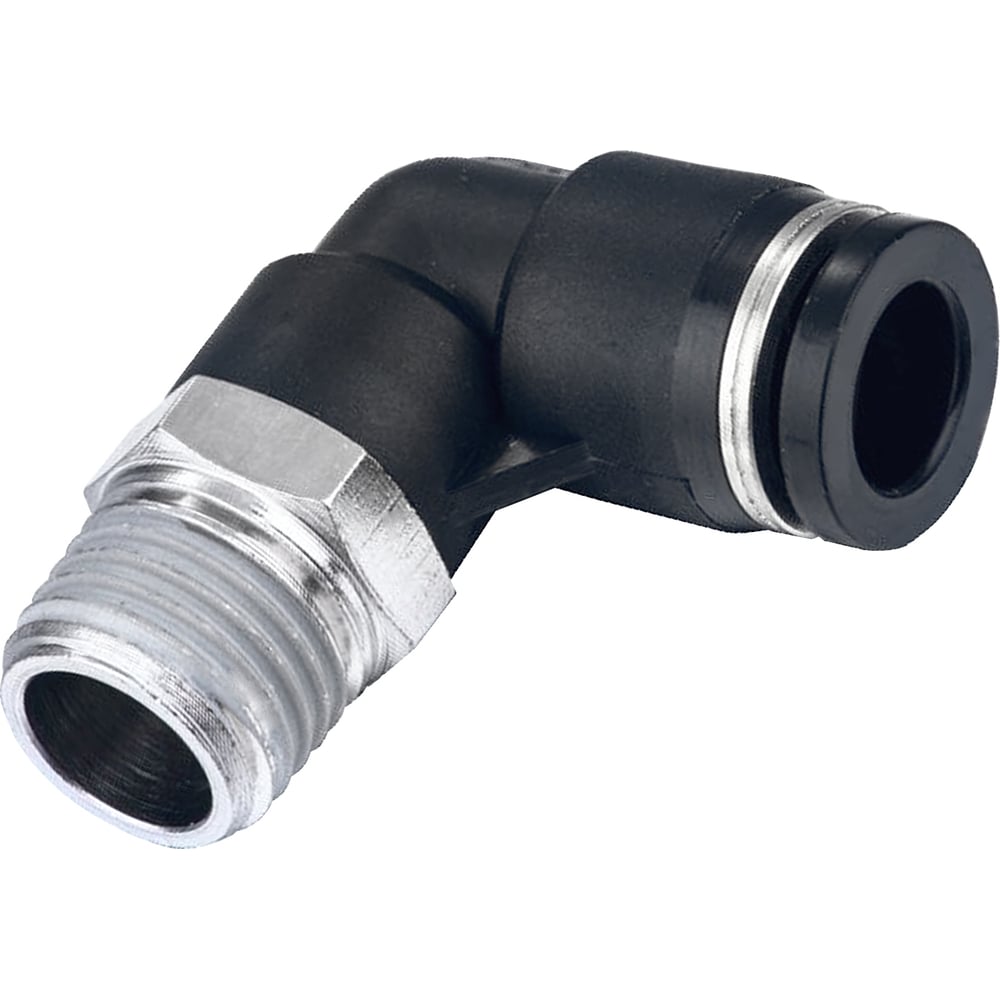 Фитинг цанговый угловой 8 мм, наруж. резьба 1/8", пластик, тип PL TITAN ...