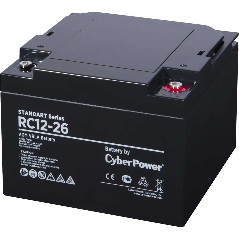 Аккумуляторная батарея 12В, 26 Ач CYBERPOWER RC 12-26 - выгодная цена ...