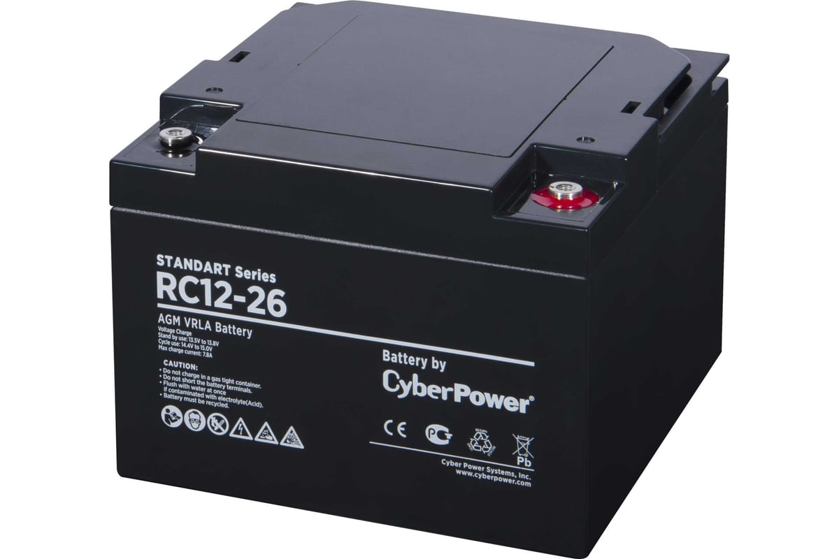 Аккумуляторная батарея 12В, 26 Ач CYBERPOWER RC 12-26 - выгодная цена ...
