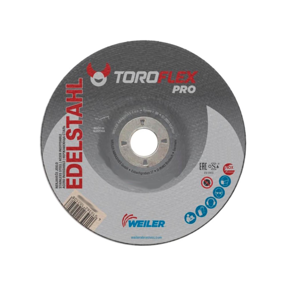 Круг шлифовальный по нержавеющей стали F27 180x6.5x22.23 мм, 20A24R-BF ...