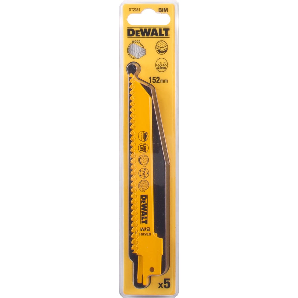 Полотно по дереву BiM (152х4.2 мм, S711DF, 5 шт.) DEWALT DT2351 ...