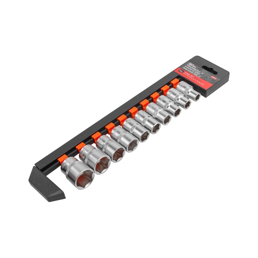 Набор головок 10 предметов, 1/2" DR (10, 11, 12, 13, 14, 15, 17, 19, 22 ...