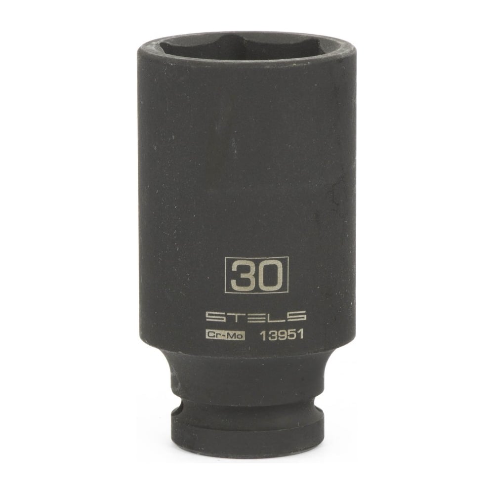 Головка ударная удлиненная шестигранная, 30 мм, 1/2", CrMo STELS 13951 ...