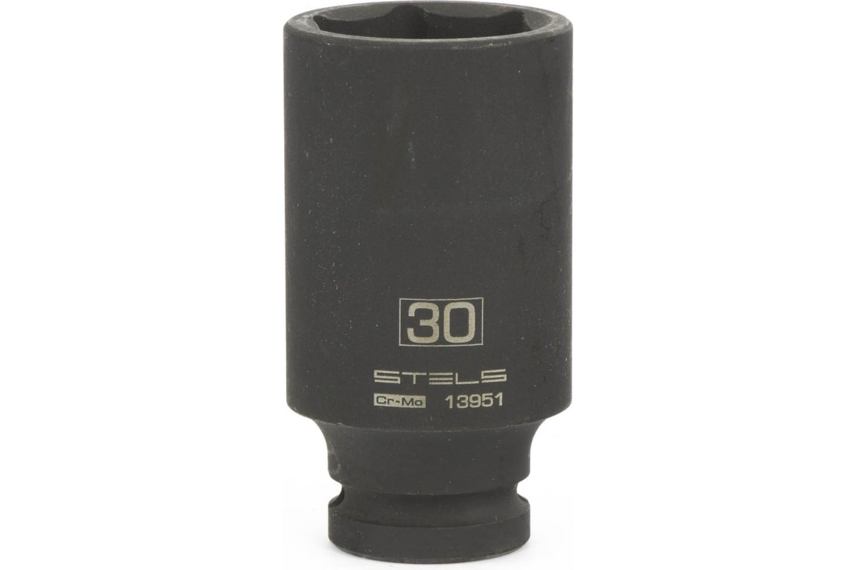 Головка ударная удлиненная шестигранная, 30 мм, 1/2", CrMo STELS 13951 ...