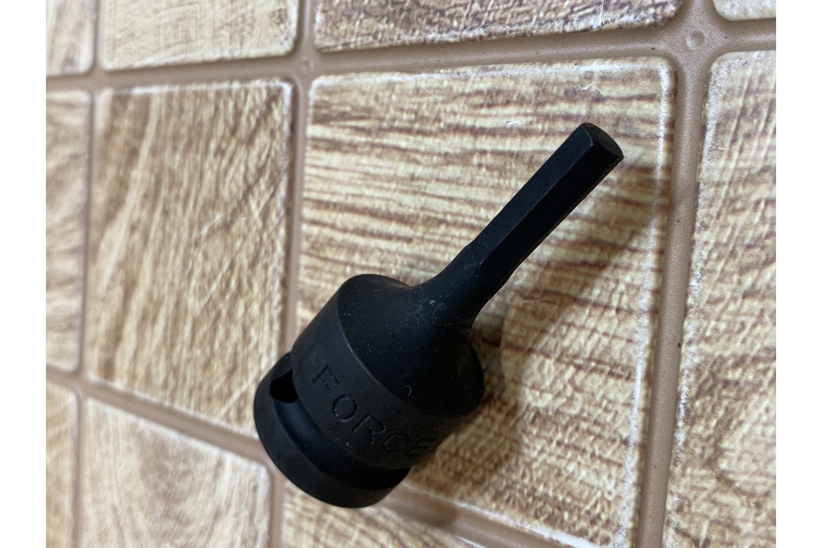 Ударная цельная головка-бита 6 гранная, 1/2", 6 мм FORCE 24406006 ...