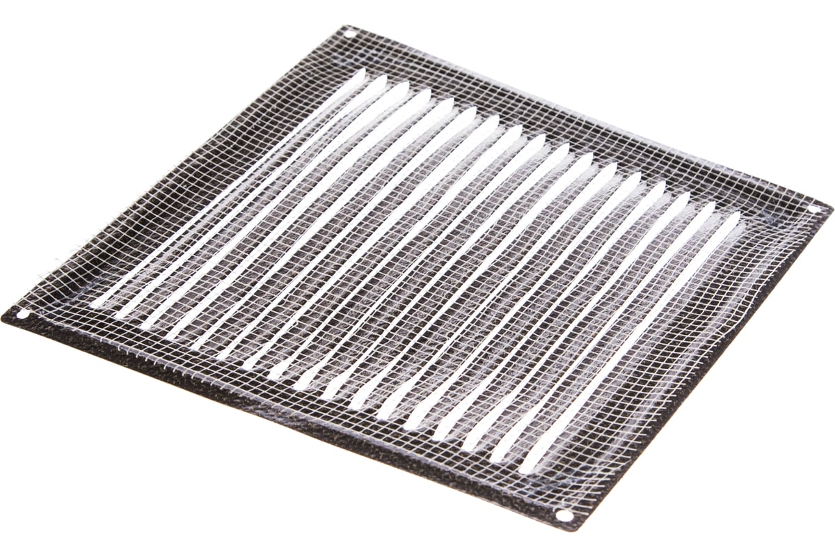 Решётка металлическая с сеткой (бронзовая; 200x200 мм) Эвент ВРС ...