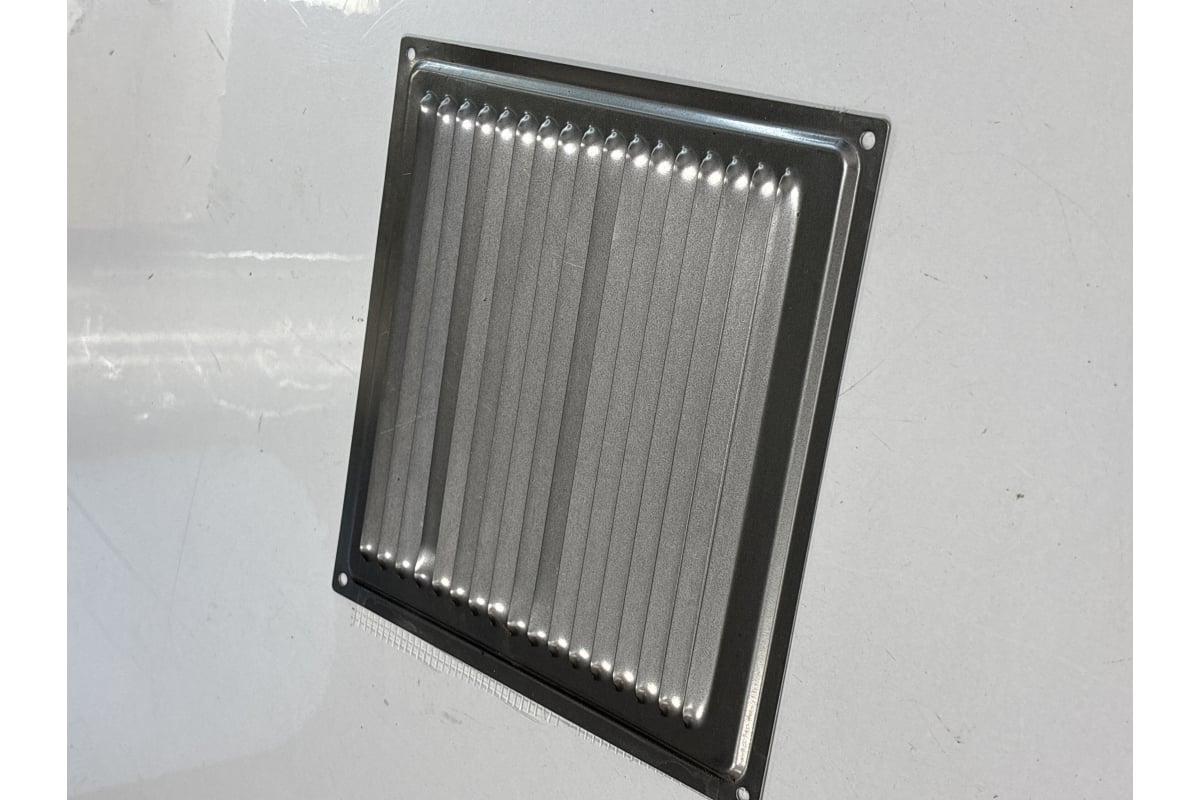 Решётка металлическая с сеткой, неокрашенная 200 x 200 мм Эвент ВРС ...