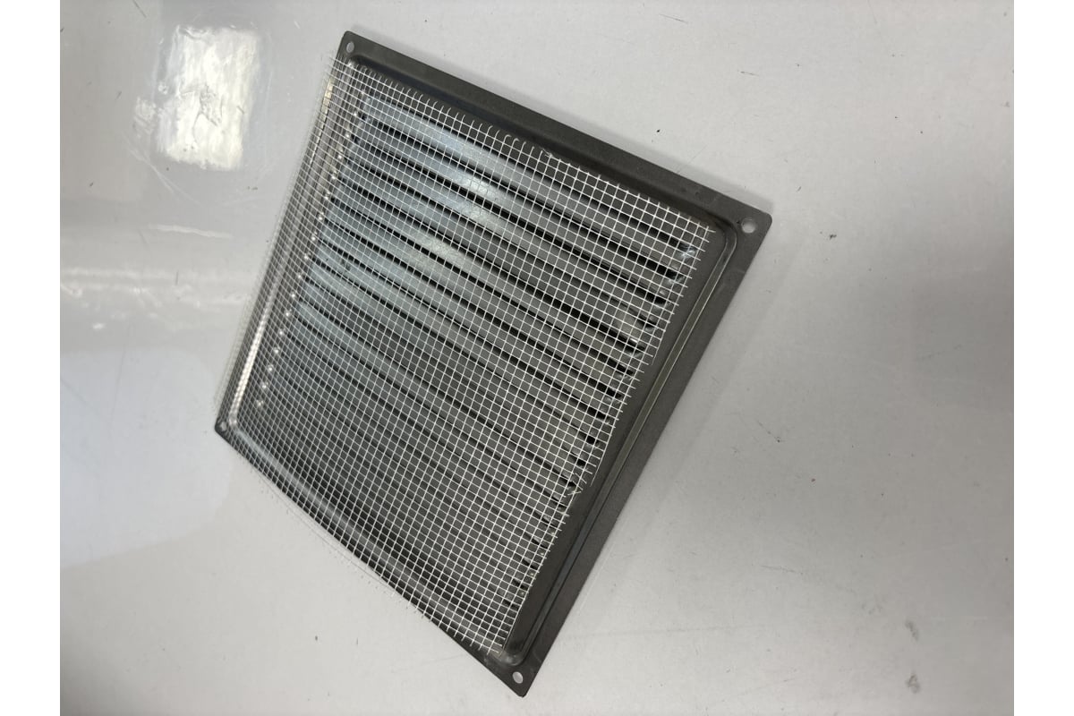 Решётка металлическая с сеткой, неокрашенная 200 x 200 мм Эвент ВРС ...