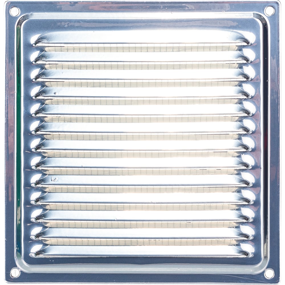 Решётка металлическая с сеткой (серебряная;150x150 мм) Эвент ВРС ...