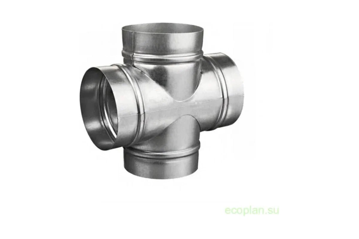 Крестовина для круглых воздуховодов Вентмаркет D90, из оцинкованной ...