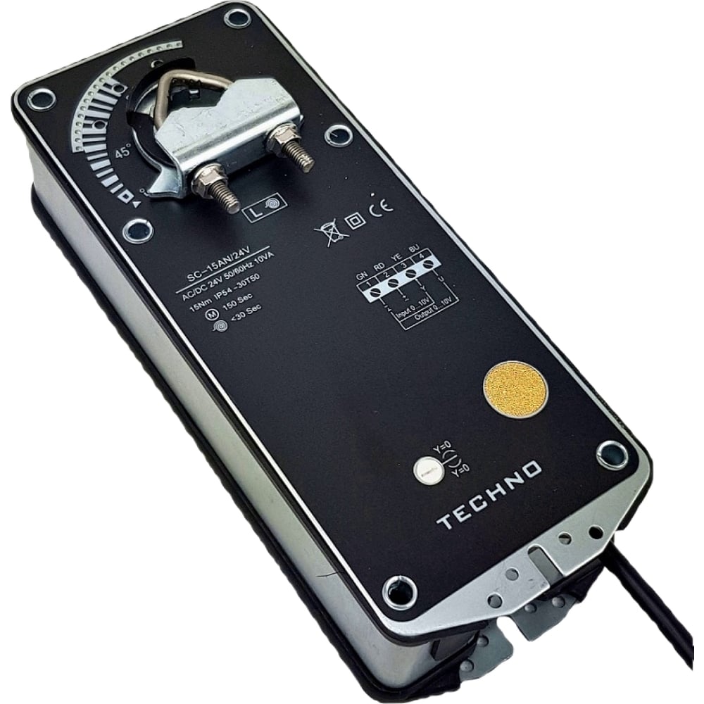 Электропривод воздушной заслонки с пружиной SC-15AN/24V 15Nm, 0-10V ...