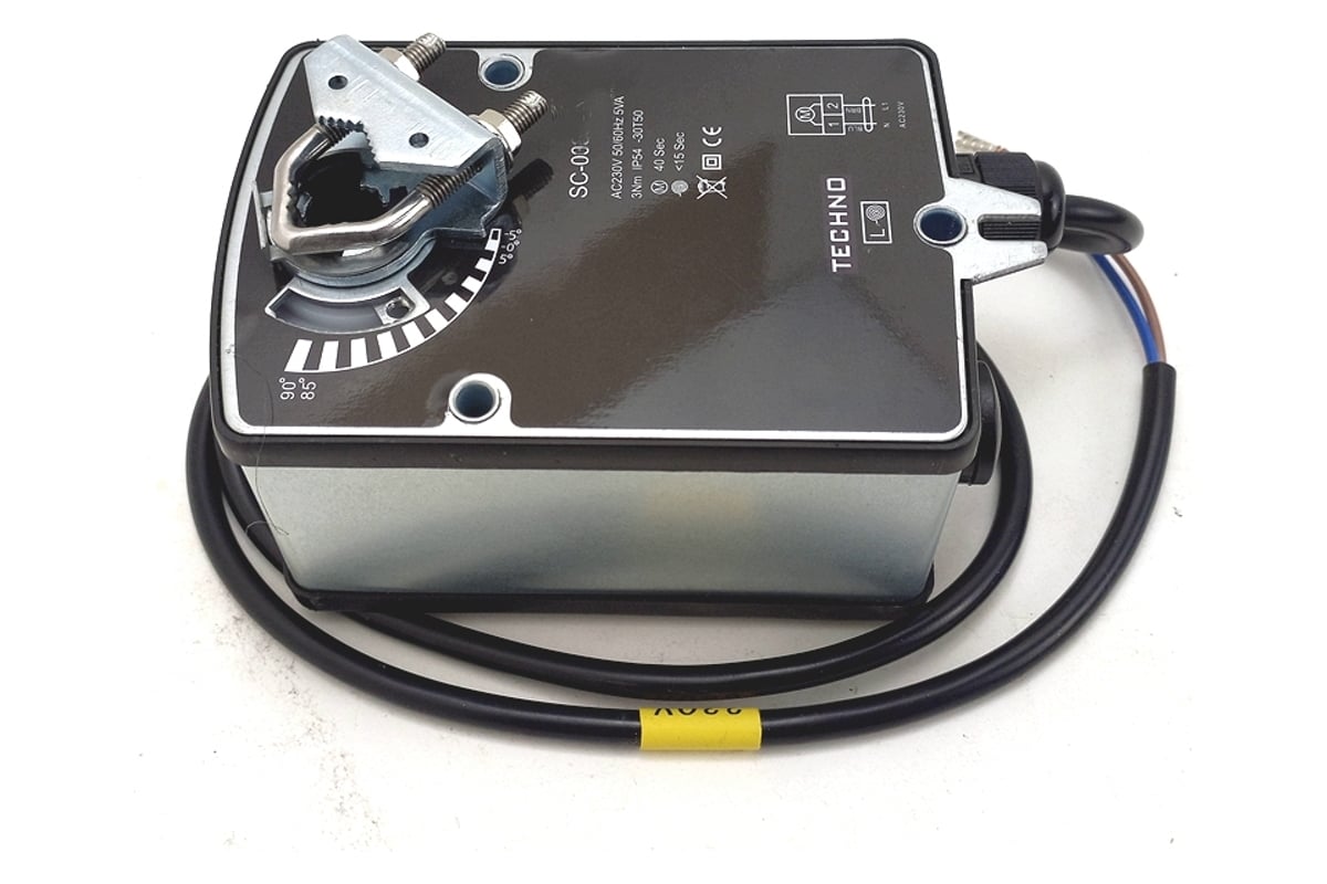 Электропривод воздушной заслонки с пружиной SC-03DN/24V, 3Nm, ON/OFF ...
