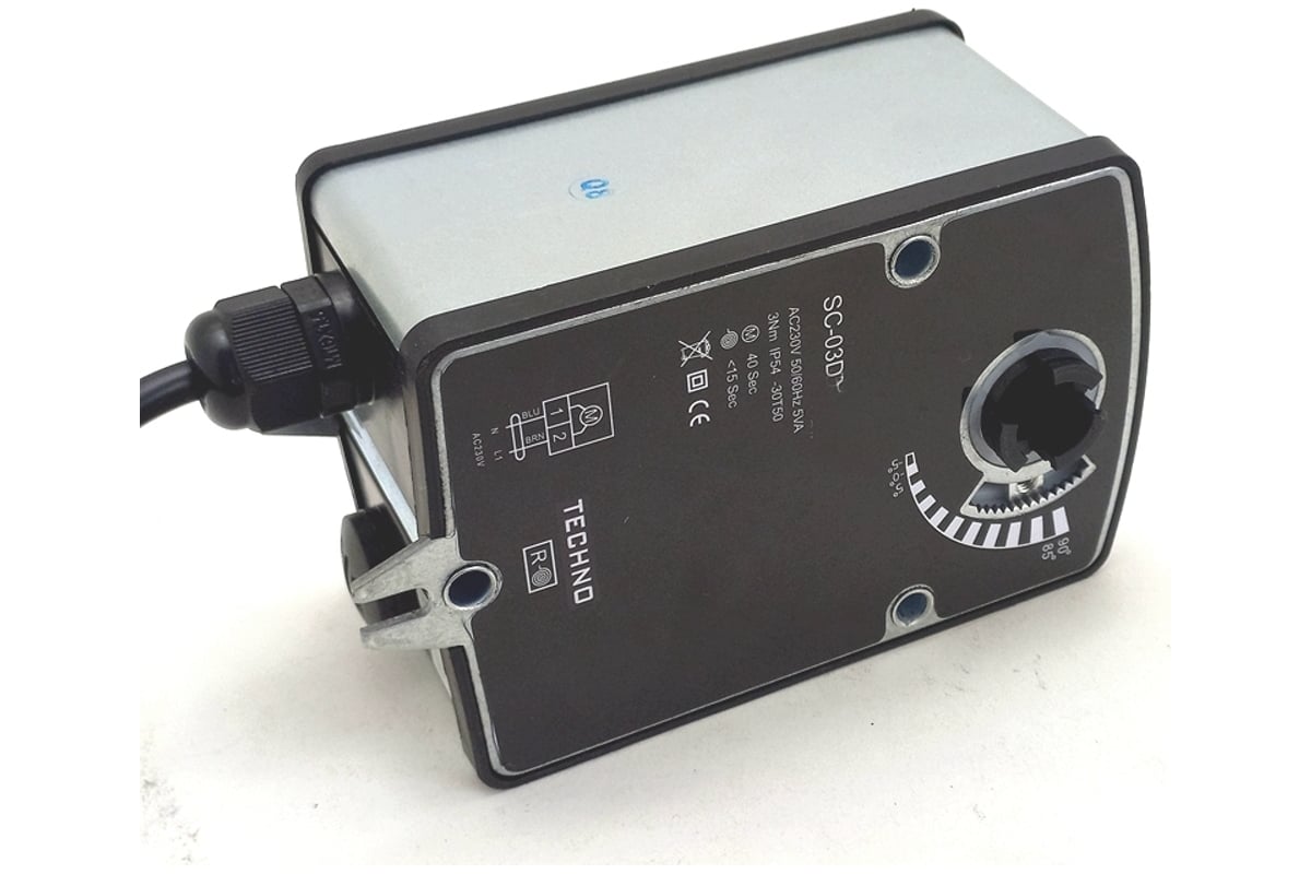 Электропривод воздушной заслонки с пружиной SC-03DN/24V, 3Nm, ON/OFF ...