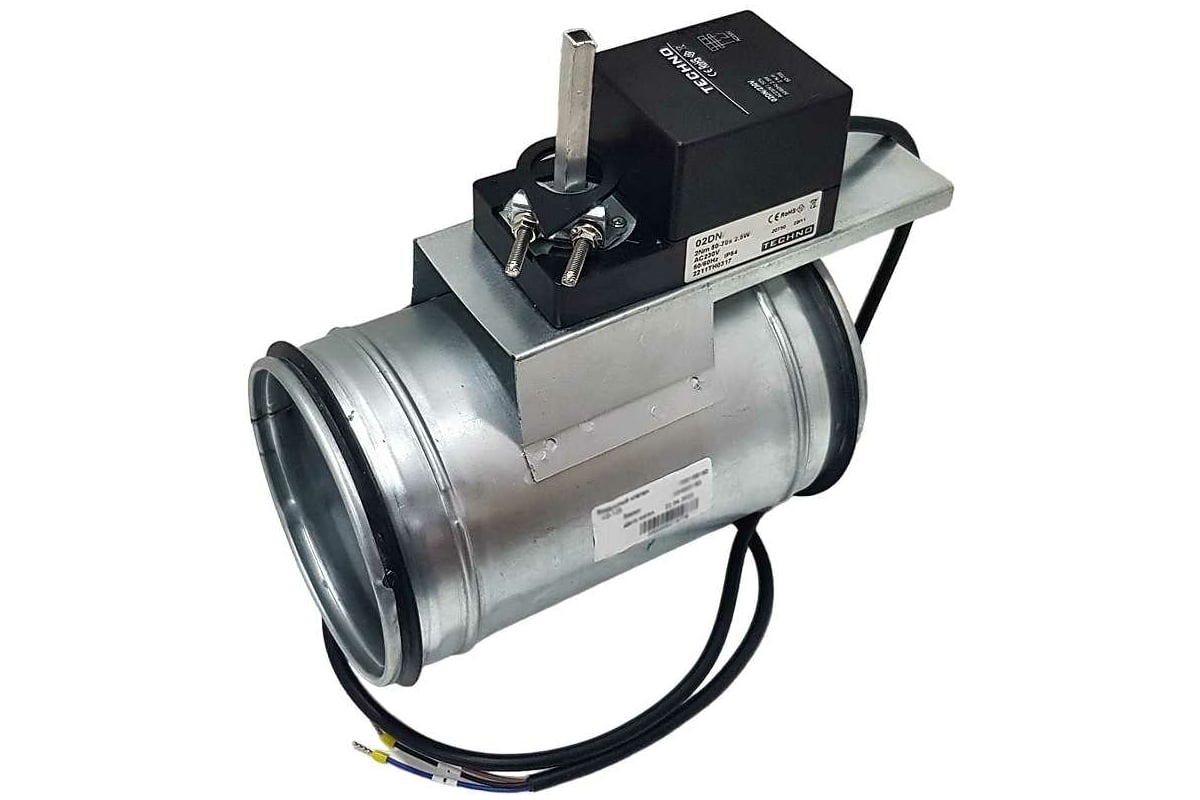Заслонка регулирующая круглая TKD125-02DN/230V 125 мм с реверсивным ...