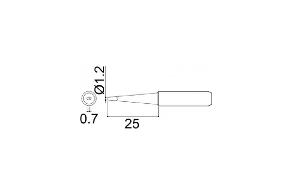 Наконечник для паяльников серии 900 701 702B HAKKO 900M-T-1.2LD 300015 ...