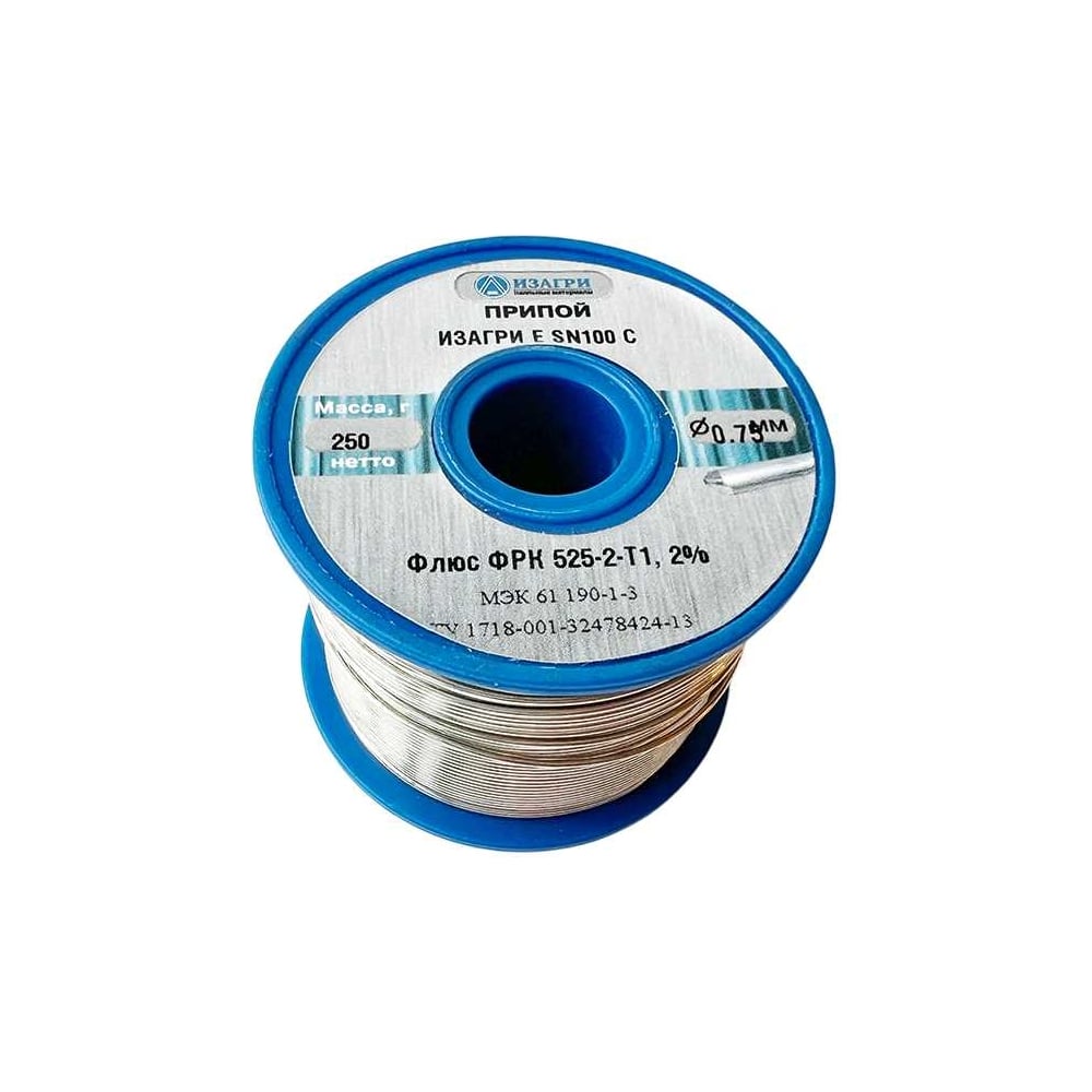 Припой Sn100C с флюсом ФРК 525-2-Т1 0.75 мм, 250 г ИЗАГРИ - выгодная ...
