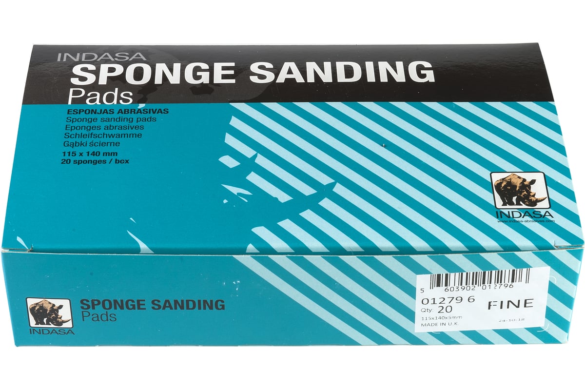 Губка абразивная RHYNO SPONGE (20 шт; 115х140х5 мм; Fine) INDASA 01279 ...