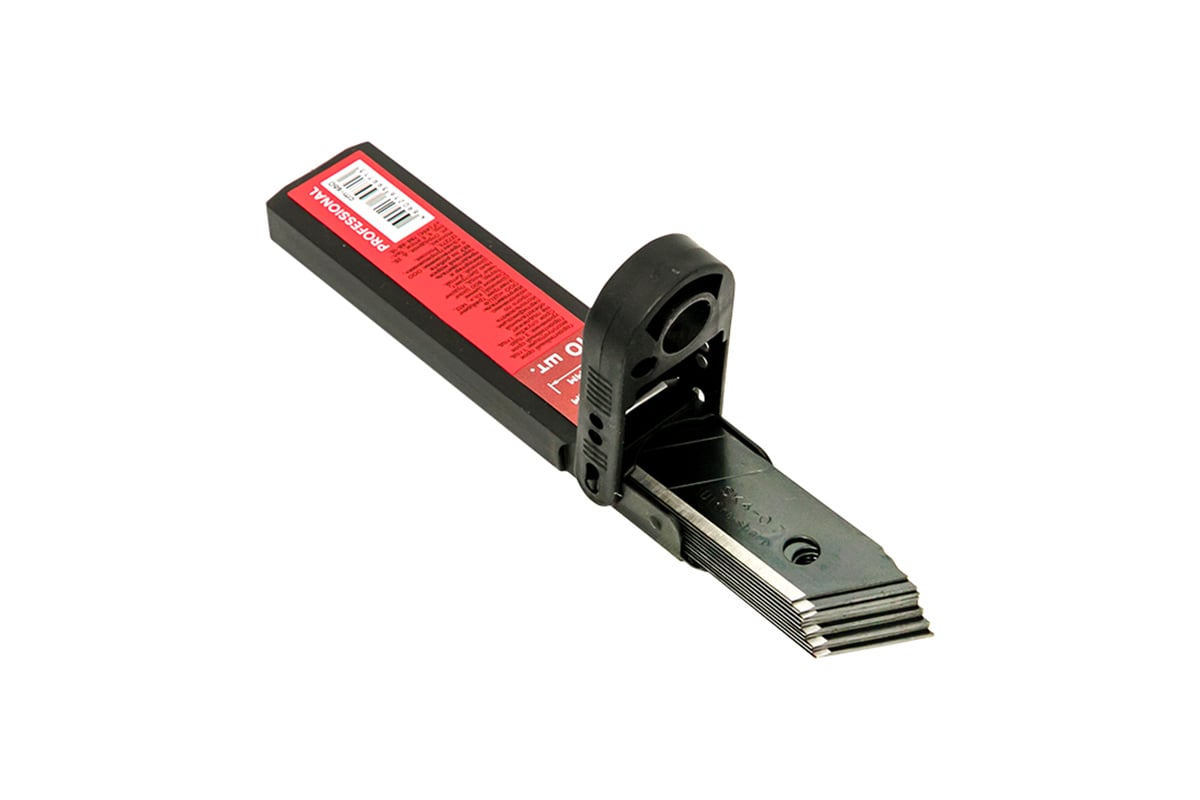 Набор сменных лезвий СМ-60 Professional 18 мм, 10 шт вороненные, SK4, 7 сегментов EKF cm-s60 ...