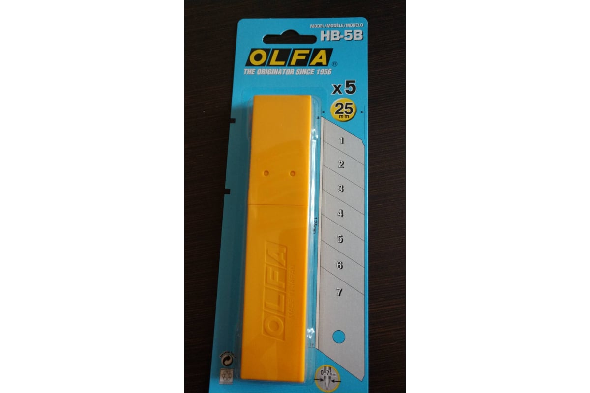 Сегментированные лезвия OLFA 25х126х0.7 мм 5 шт. OL-HB-5B - выгодная цена, отзывы ...