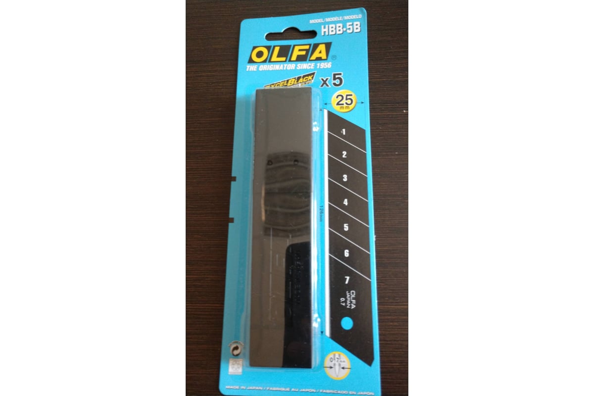 Сегментированные лезвия OLFA Excel Black 25х126х0.7 мм, 5 шт OL-HBB-5B - выгодная цена, отзывы ...