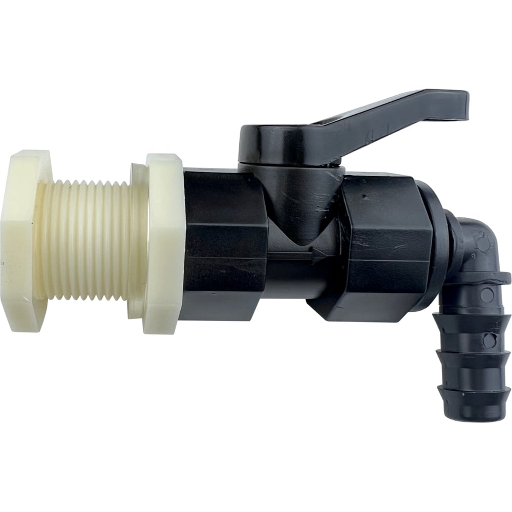 Набор для врезки в бочку, переходник НР 3/4", кран 3/4" ВР/ВР, угловой ...