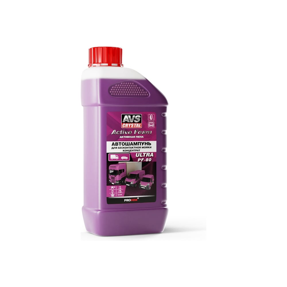Автошампунь ULTRA PF-80 для бесконтактной мойки Active Foam 1:8-12 1 л ...