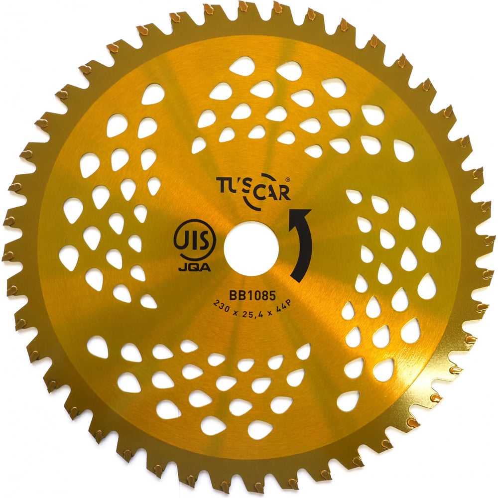 Нож для мотокосы TUSCAR BB1085, Professional, 230x25.4x44P, Strong ...