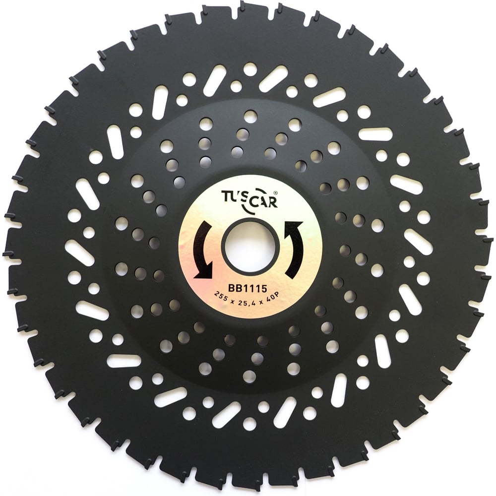 Нож для мотокосы TUSCAR BB1115, Professional, 255x25.4x40P, Grass with roots 1031115112-40-2 ...