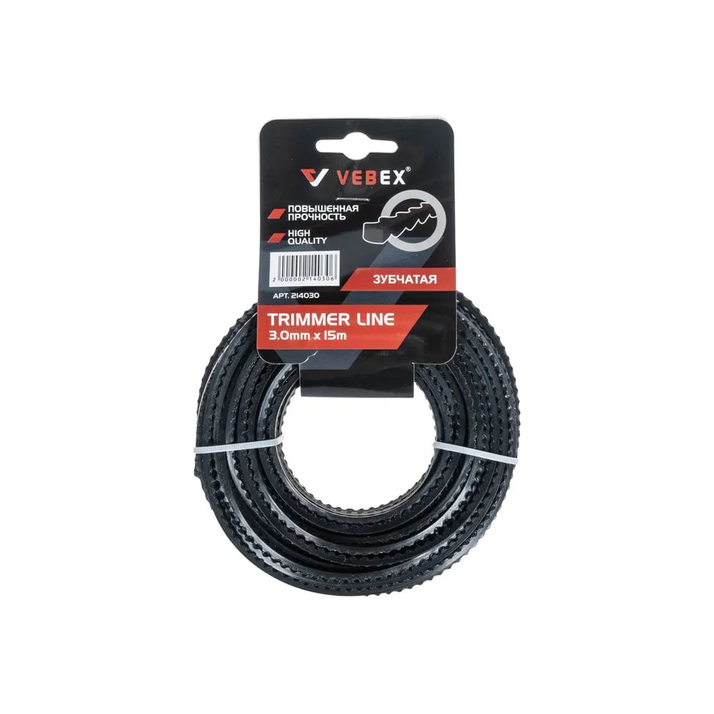 Набор лесок для триммера VEBEX зубчатая, 3,0x15м, 3 шт. АГ214030 - выгодная цена, отзывы ...