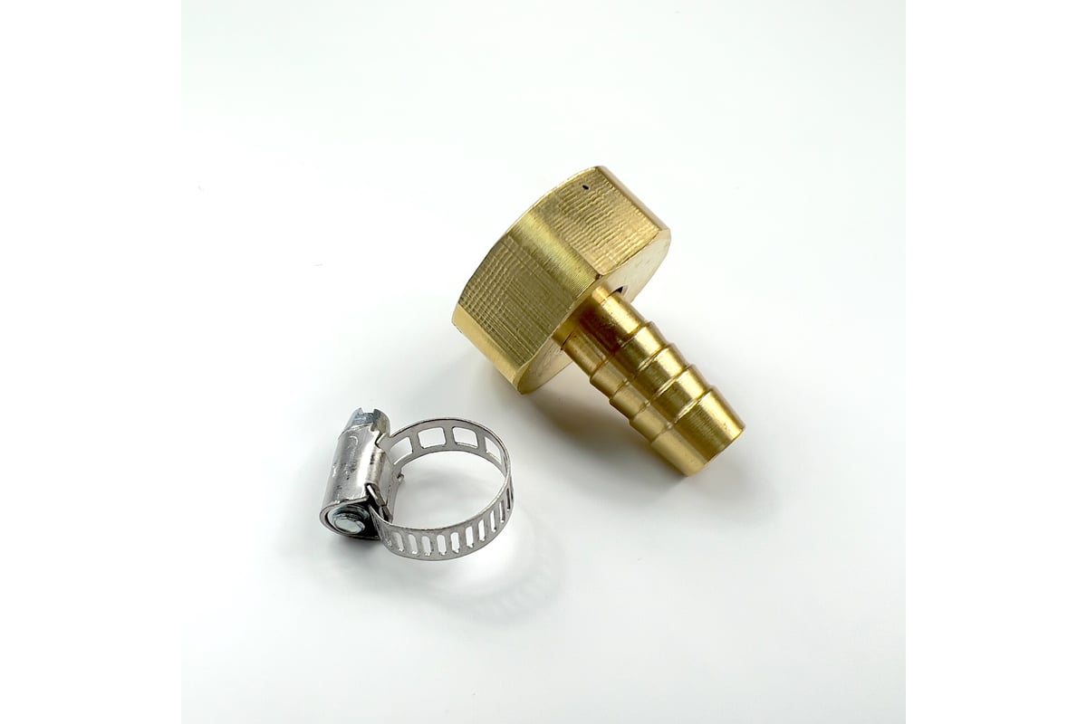 Наконечник латунный с подвижной гайкой внутренняя резьба 1/2 х елочка ...