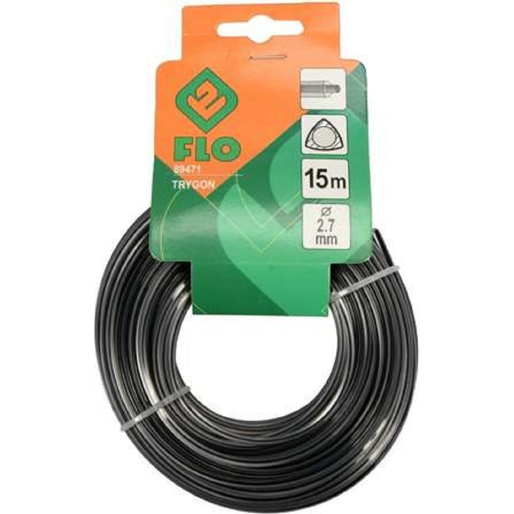 Леска TRYGON (2.7 мм; 15 м) для триммера FLO 89471 - выгодная цена, отзывы, характеристики, фото ...