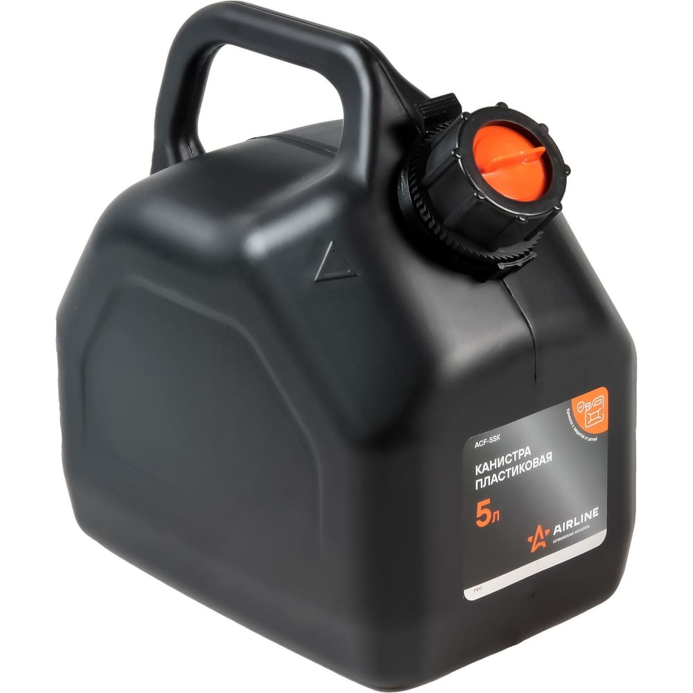 Канистра пластиковая PRO 5 л, крышка с защитой от детей Airline ACF-5SK ...