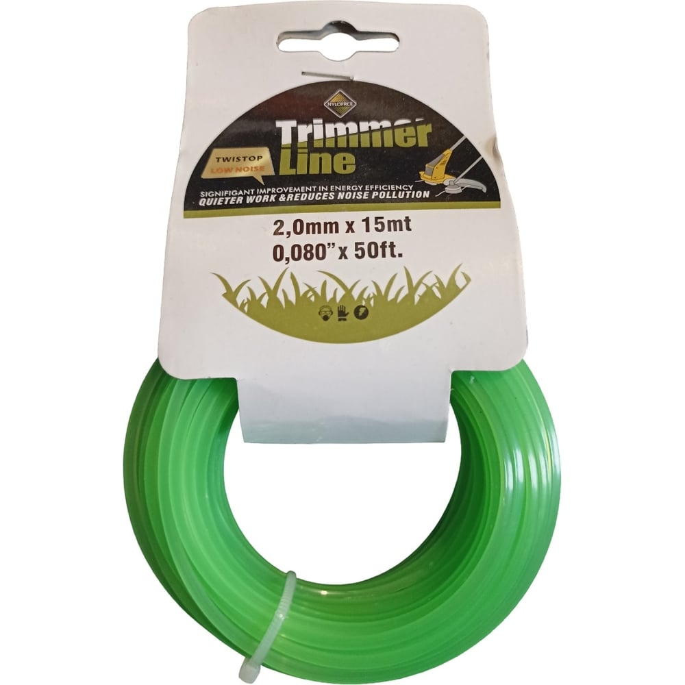 Леска триммерная Trimmer line 2 мм, квадрат, 15 м АНТИУДАР ...