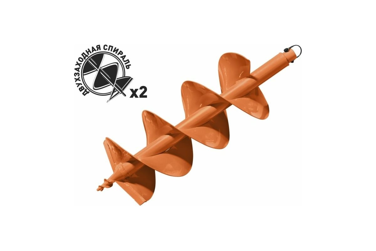 Шнек для грунта двухзаходный GDB-200/2 (20 мм; 200 мм; 80 см) CARVER 01 ...
