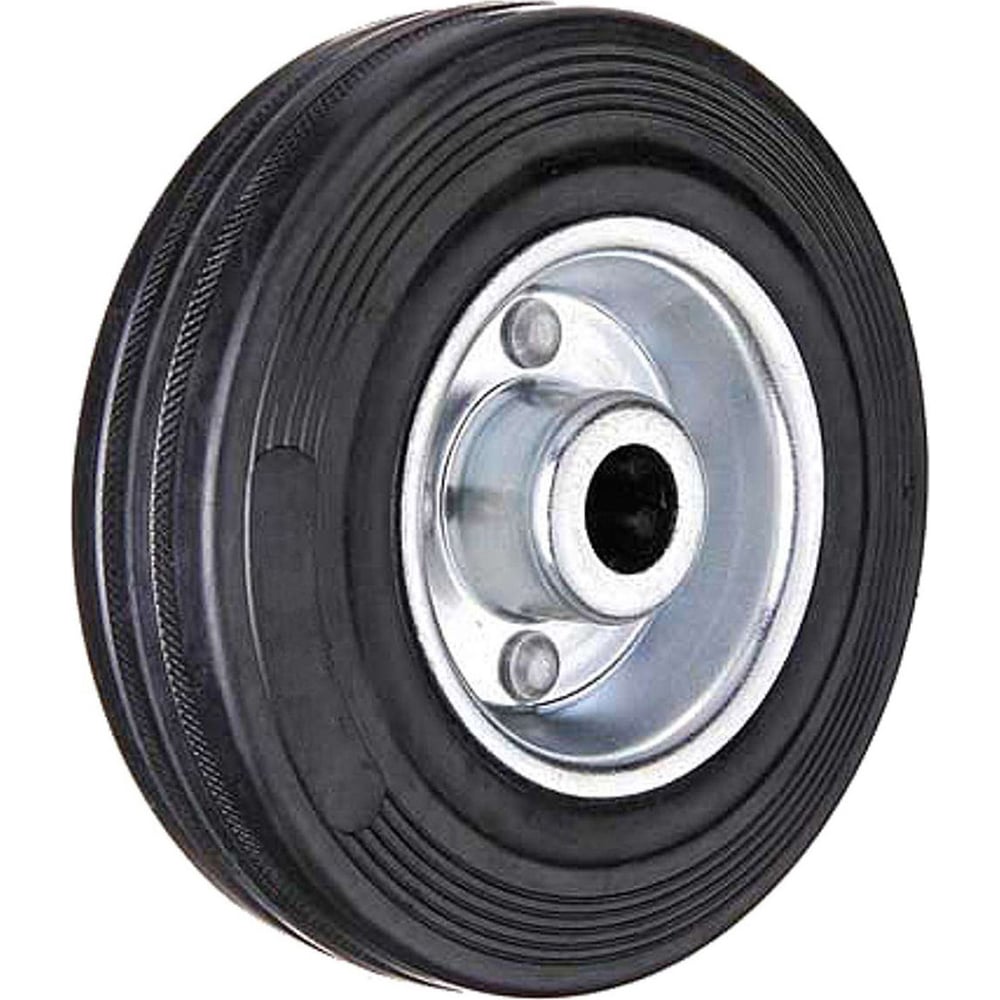 Колесо промышленное со стальным ободом, литой резиновой шиной и роликовым подшипником (D125 мм ...