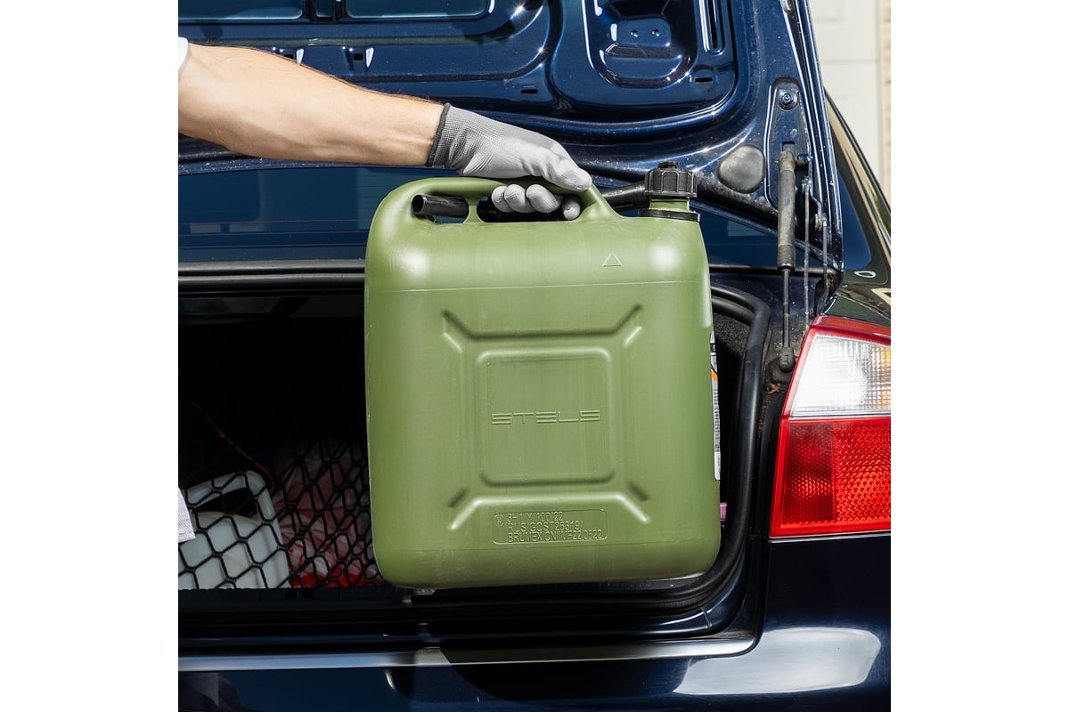 Канистра для ГСМ вертикальная, 20 л пластиковая, усиленная STELS 53127 ...