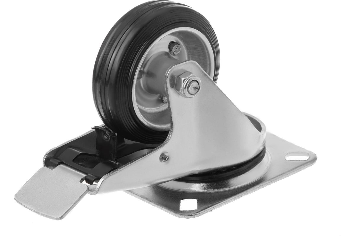 Колесо усиленное (80мм; 70 кг) поворотное с тормозом SRCb 97 А5 1000484 - выгодная цена, отзывы ...