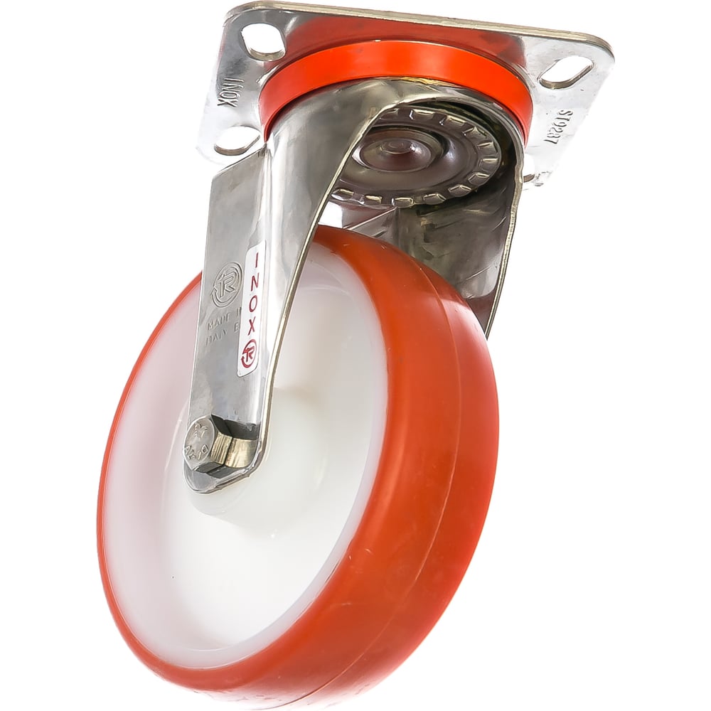 Колесо с нержавеющей вращающейся опорой и пластиной крепления (125 мм ...