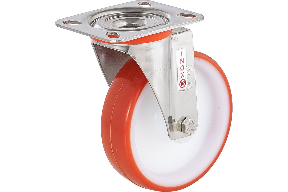 Колесо с нержавеющей вращающейся опорой и пластиной крепления (150 мм ...