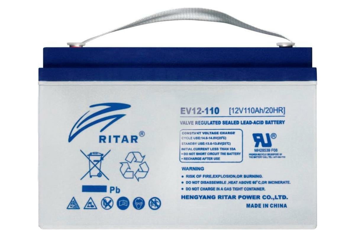 Батарея аккумуляторная 12V 110Аh/20h Ritar ev12-110 - выгодная цена, отзывы, характеристики ...