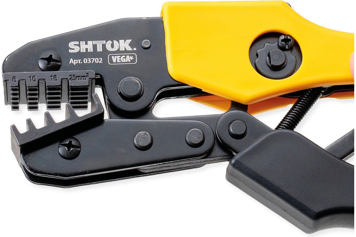 Пресс-клещи SHTOK ПК-23+, матрица, профиль трапеция, 10-25 мм, серия ...