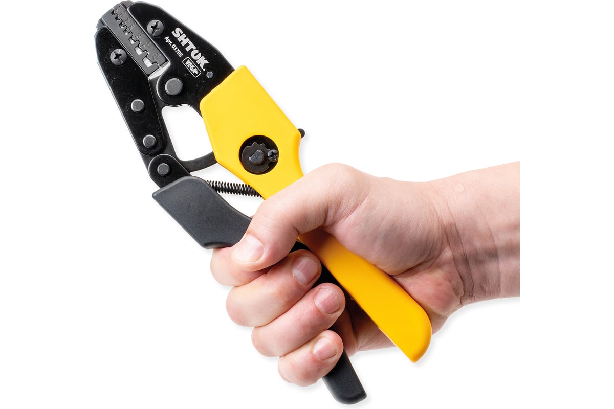 SHTOK Пресс-клещи ПК-23+, матрица, профиль трапеция, 2 x (0.5 - 6.0 ...