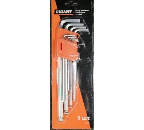 Набор длинных имбусовых ключей 9 шт. Gigant GLHB 9 - выгодная цена ...