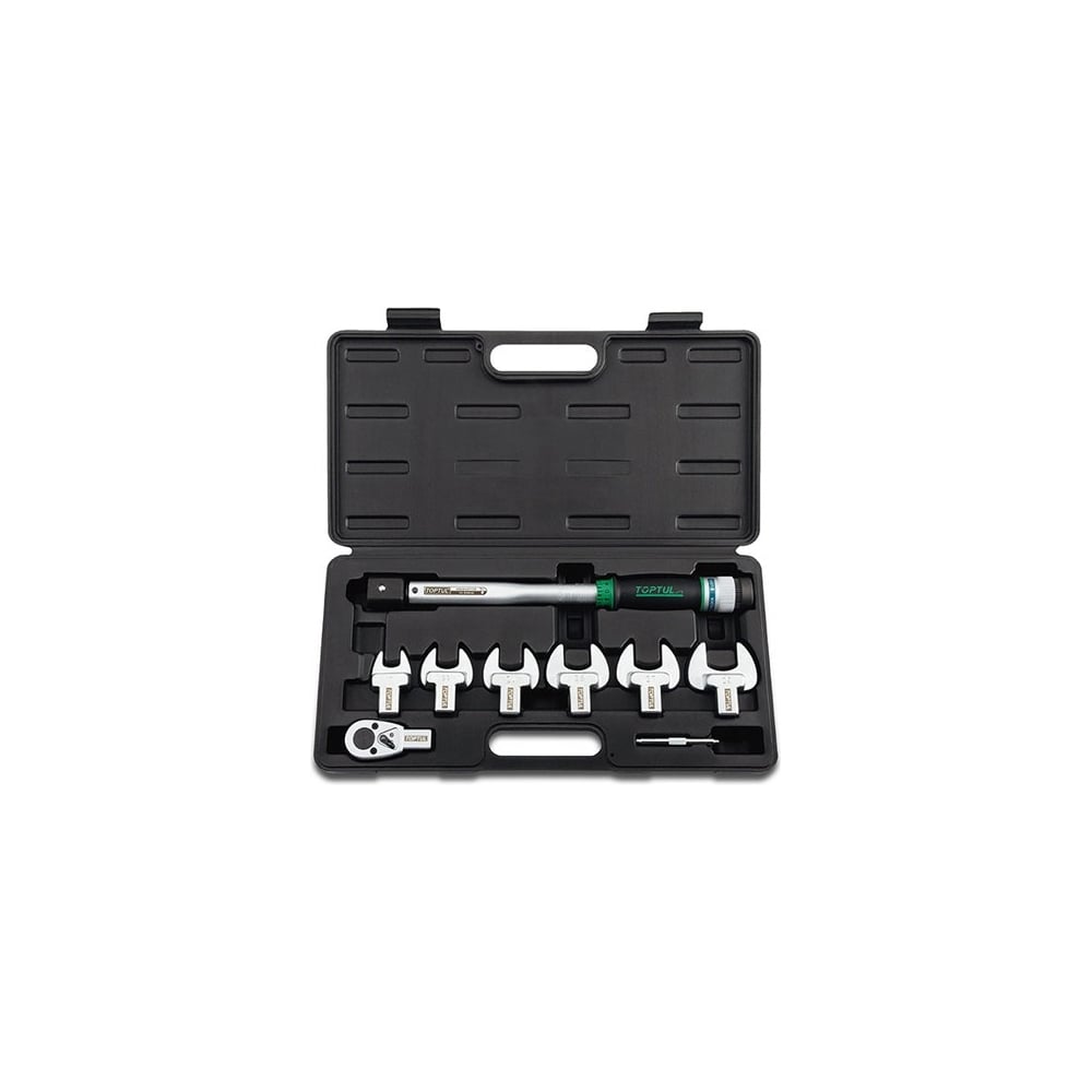 Динамометрический ключ TOPTUL 10-80 Нм, 1/2" + рожковые насадки 17-29 ...
