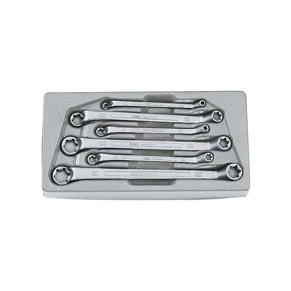 Набор накидных ключей 6 предметов под звездочку 75 градусов FORCE 5065 ...