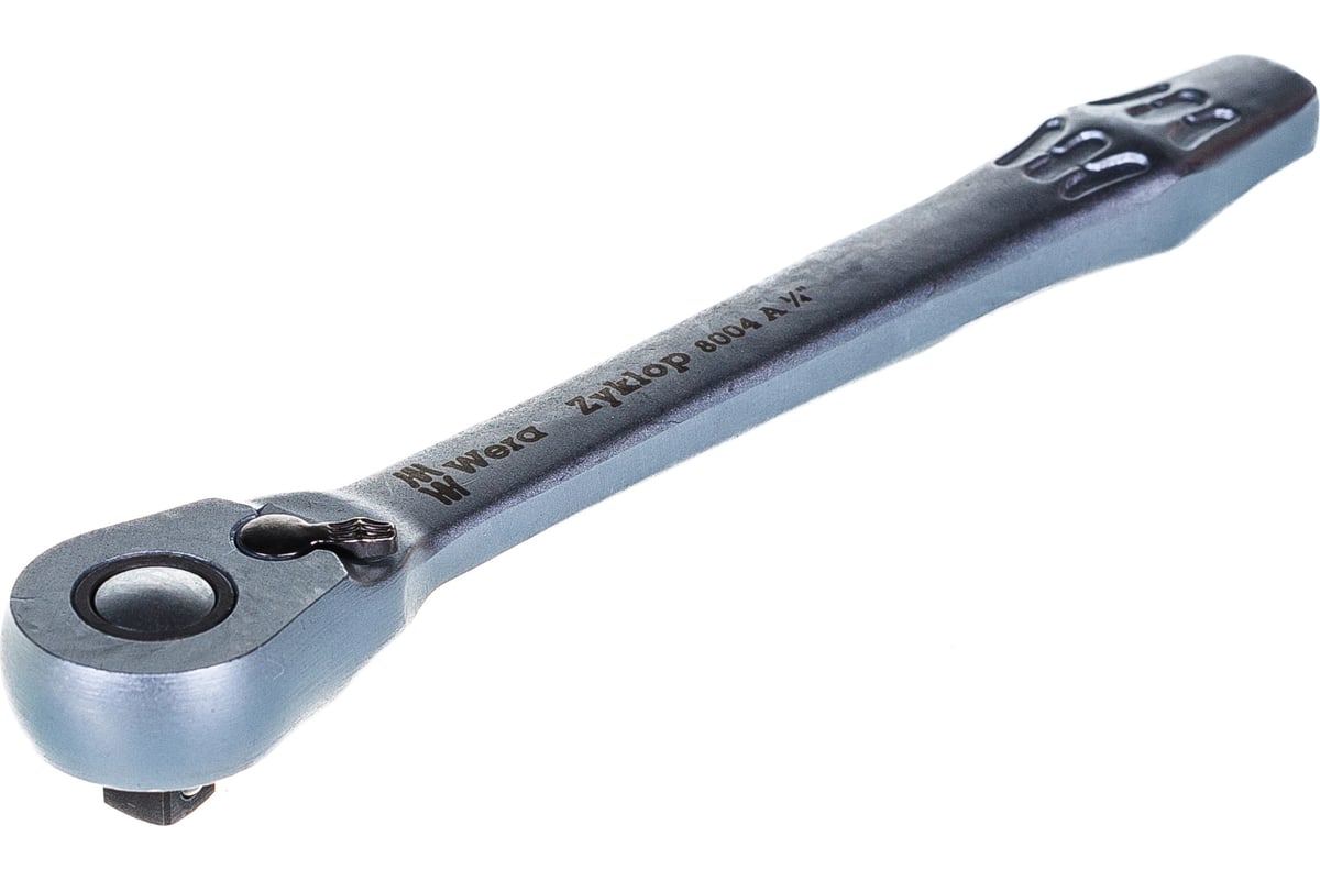 Ключ трещотка WERA 8004 A Zyklop Metal переключение реверса, привод 1/4 ...
