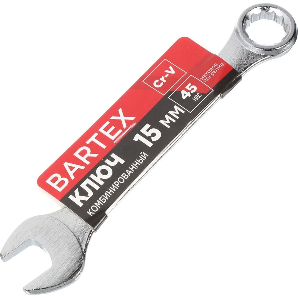 Комбинированный ключ BARTEX 15 мм, CrV сталь 460479 - выгодная цена, отзывы, характеристики ...