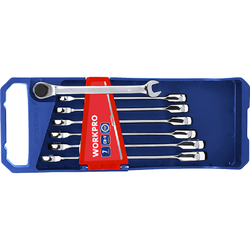 Набор комбинированных ключей WORKPRO трещоточные7шт (10-16мм) WP202511 - выгодная цена, отзывы ...