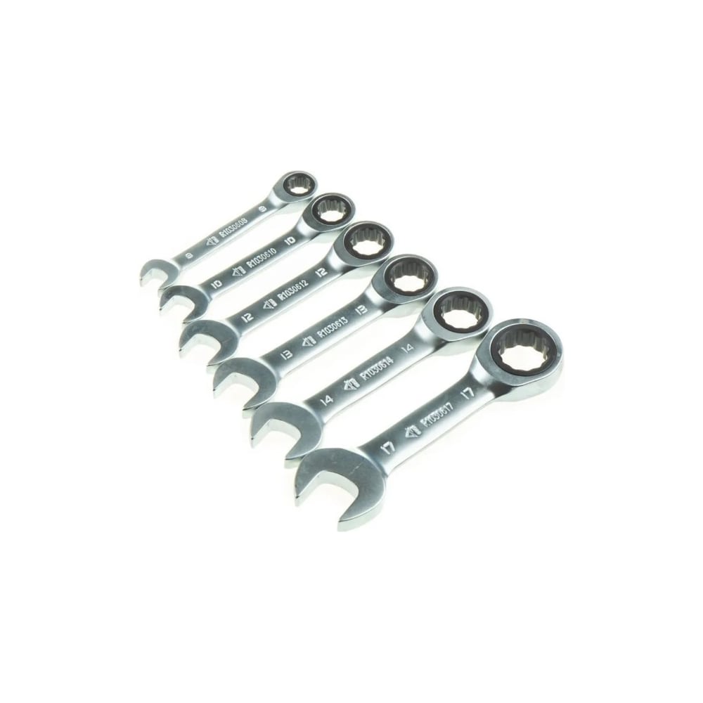 Набор ключей комбинированных ARNEZI 6 предметов, трещоточные, короткие 8, 10, 12, 13, 14, 17 мм ...